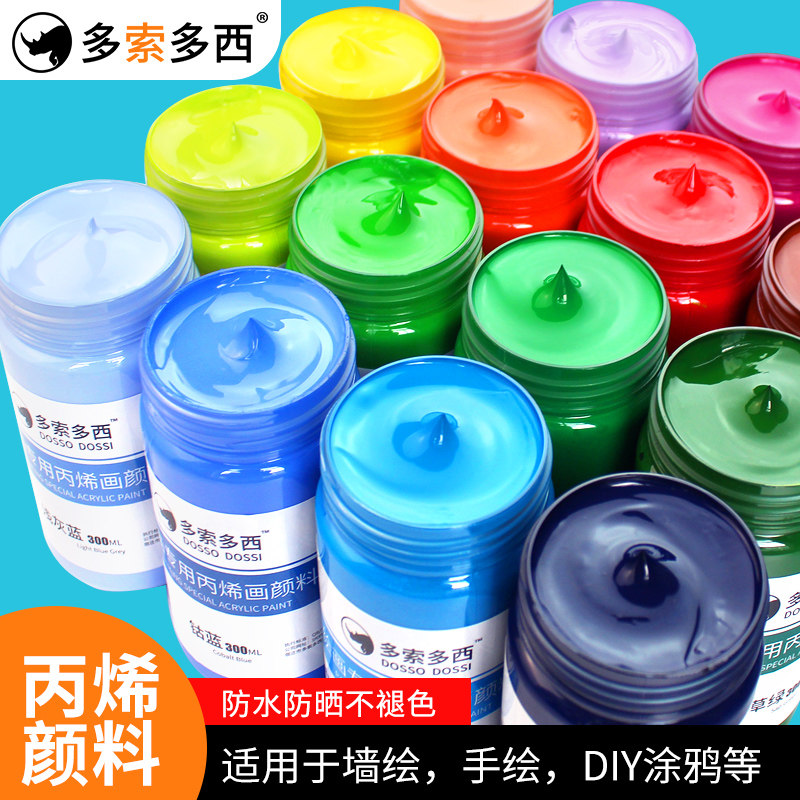 丙烯颜料套装初学者墙绘彩绘纺织t恤陶瓷鞋石头画diy手绘涂鸦防水