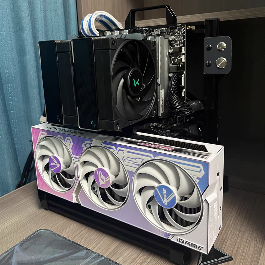 DIY开放式机箱ATX ITX手提机架散热组装创意机箱立式全铝合金matx_虎窝淘