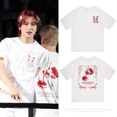 NCTDREAM李马克帝努黄仁俊楷灿罗渽民钟辰乐朴志晟同款短袖T体恤