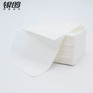 银鸽30122散面巾纸3层4段宽散装抽纸巾酒店饭店大排档KTV擦手纸
