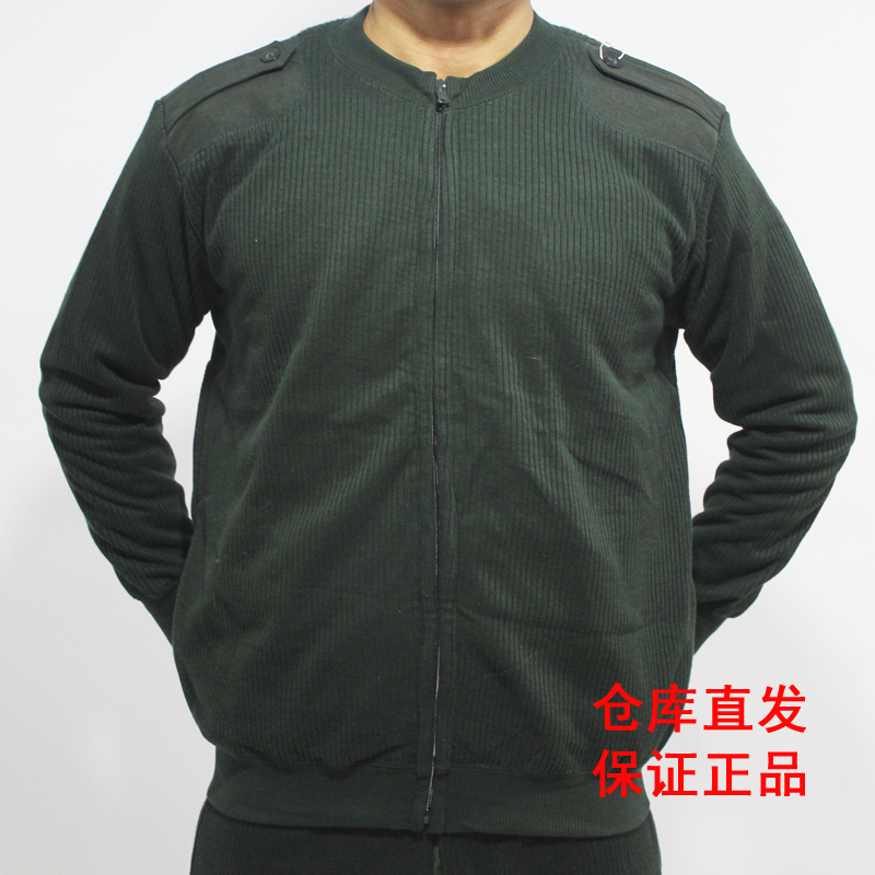 正品冬季绒衣绒裤线衣防寒加厚军绿色毛衣男式保暖毛衣毛裤套装_虎窝淘