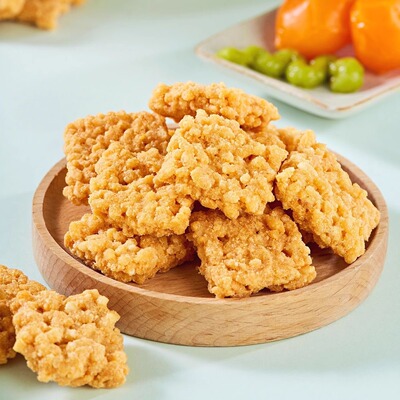 代购ALDI奥乐齐芥末三文鱼味蛋黄锅巴鲜香松脆一级粳糯米微辣鲜咸