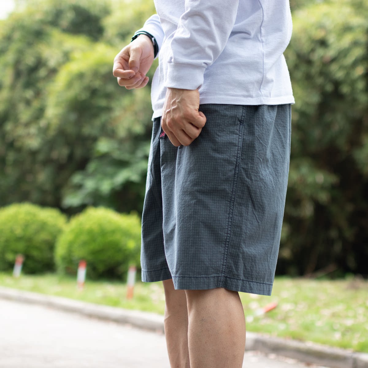 DOOITT日系GRAMICCI2022年夏季男女复古格纹宽松直筒潮流休闲短裤