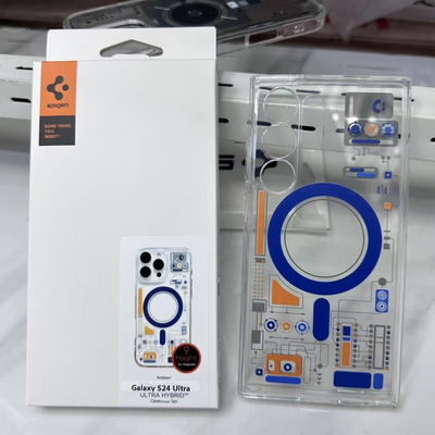 Spigen适用三星s24 Ultra/s25 ultra/s23 ultra手机壳MagSafe磁吸保护套硅胶全包防摔外壳透明3D立体款电路图