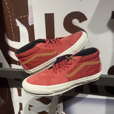 VANS VAULT Premium SK8 MID LX高阶限量红色男女板鞋VN000CQQD6X