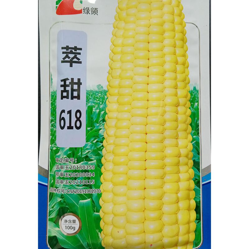 绿领萃甜618玉米种子大棒子水果型鲜食黄粒甜脆苞谷种籽春秋100克
