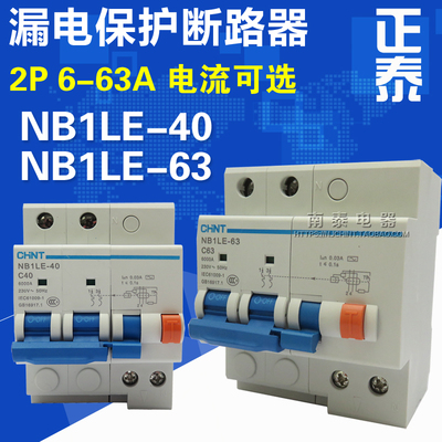 CHNT正泰 漏电保护断路器NB1LE-40(63) 2P 10A16A20A25A32A40A63A