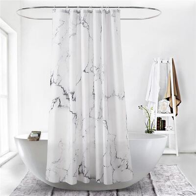 B10Creative marble Waterproof polyester shower curtain浴帘