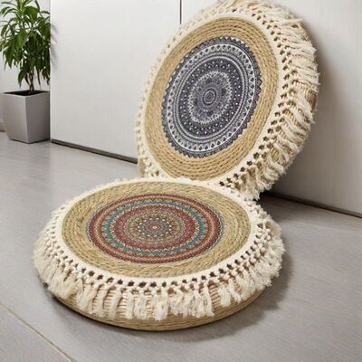 Futon coussin rond en paille coussin flottant蒲团坐垫圆形