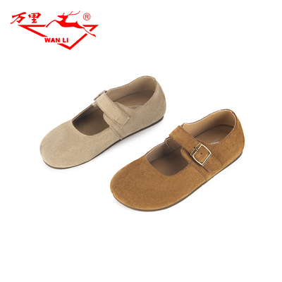 万里新款休闲鞋可爱萝莉风女单鞋百搭圆头平底鞋BGT2276