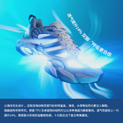 阿迪达斯新款CLIMACOOL VENTO 3.0缓震跑步鞋透气运动鞋男IH2281