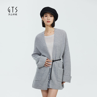 gts牛皮细腰带女士真皮打结装饰