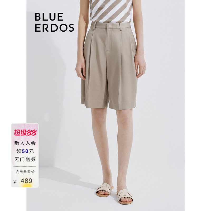 BLUE ERDOS 女装气质通勤简约西装五分裤短裤B245M5006