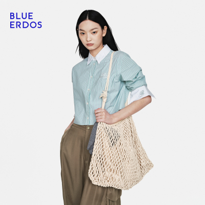BLUE ERDOS2026夏季新品度假风大容量镂空编织女包B2265T025