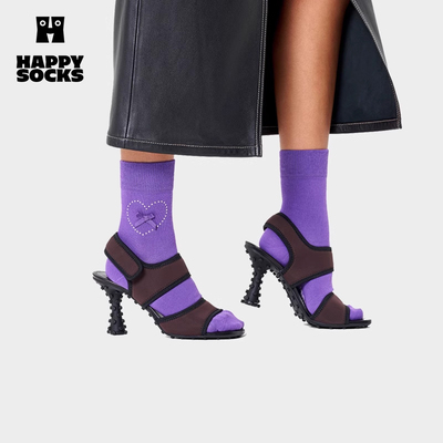 【春秋款】HappySocks潮牌袜子男女款水钻系列个性外穿中筒袜子