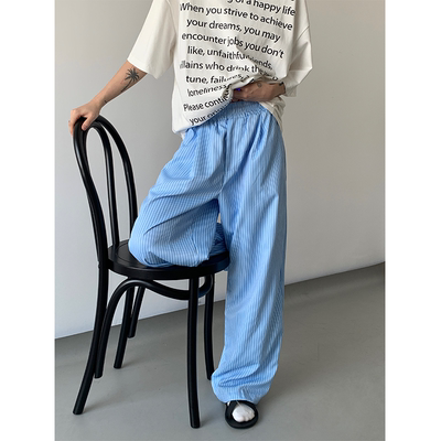 居家外穿亲肤慵懒阔腿拖地休闲裤
