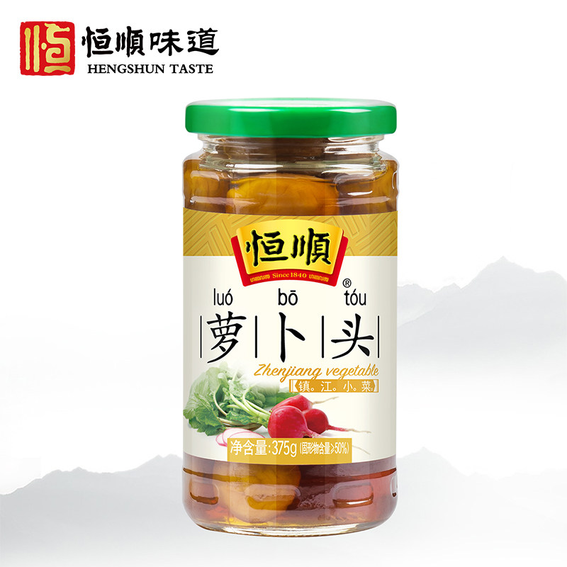 恒顺萝卜头375g 镇江特产 下饭拌面小菜 腌制泡菜 酱菜榨菜咸菜