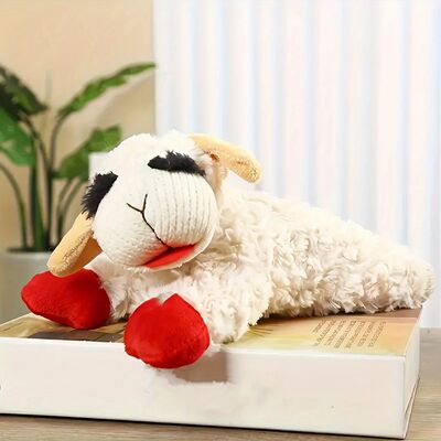 1pc adorable lamb shape plush toy-high pitched squeaker, cat