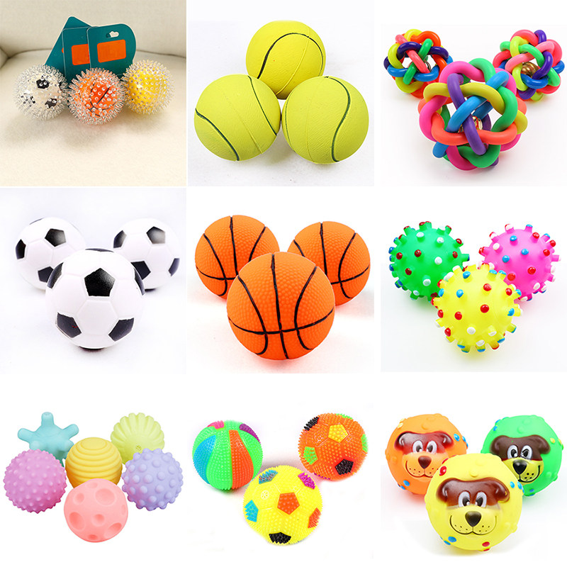 1pcs Diameter 6cm Squeaky Pet Dog Ball Toys for Small Dogs R_虎窝淘