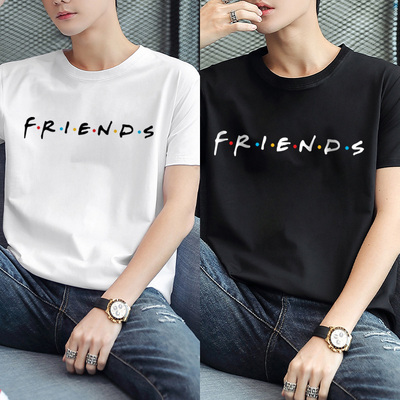 美剧friend短袖t恤高端男款新潮纯棉T恤衫老友记衣服夏款服装体恤