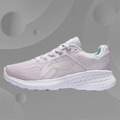 正品李宁跑步鞋女鞋春季舒适休闲 健步鞋运动跑步鞋ARES008-2
