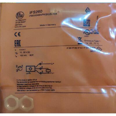 非实价议价议价IFS260电感式传感器 IFB3004BAPKG/US-104德国易福