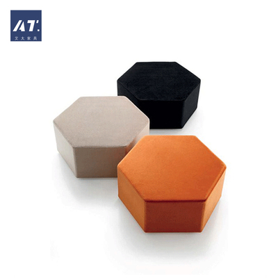 AIVTAI/创意设计师家具ESA pouf进口布艺六边形矮凳 墩子组合