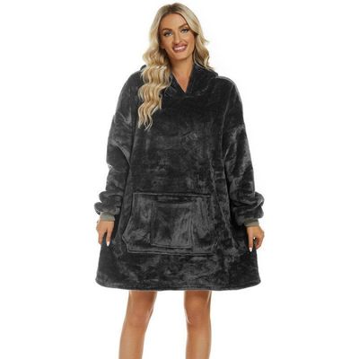 跨境绒毯hoodieblanketHoodie