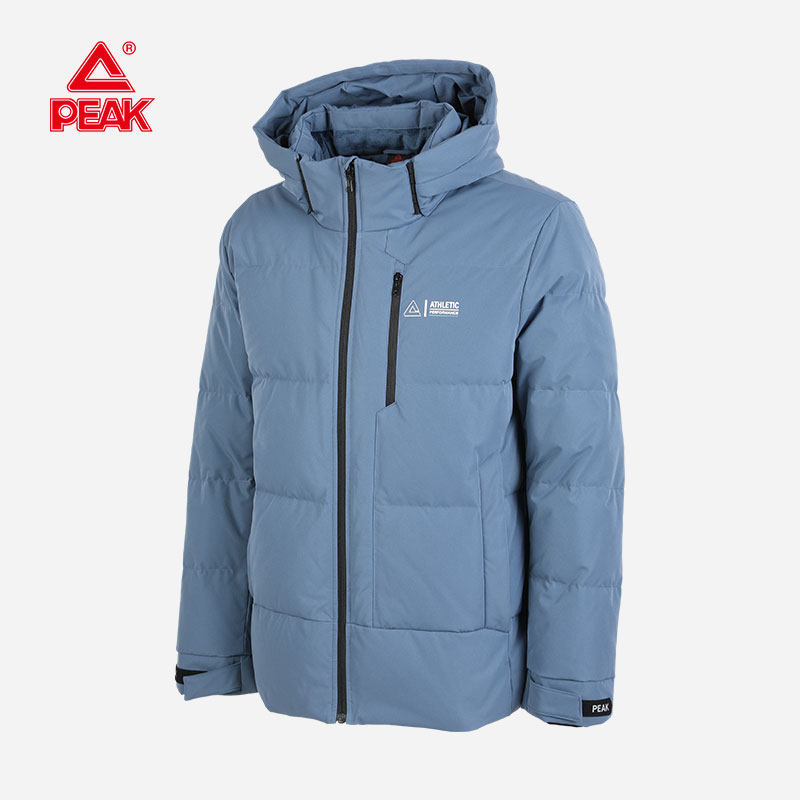 匹克男中厚羽绒服2021冬季新款男黑色保暖外套时尚厚外套F514005_虎窝淘