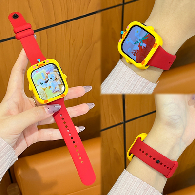 【小红书原款】适用于红米watch6表带小米9Pro番茄小黄鸭硅胶保护套8Pro女生腕带运动智能红米手表5定制4创意