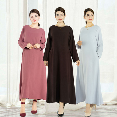women dress春夏新款回族女士连衣裙土耳其多色宽松舒适女装长裙