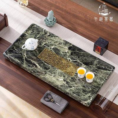 2025新款精工奢石岩板封釉茶盘简约家用茶台办公现代轻奢高级茶海