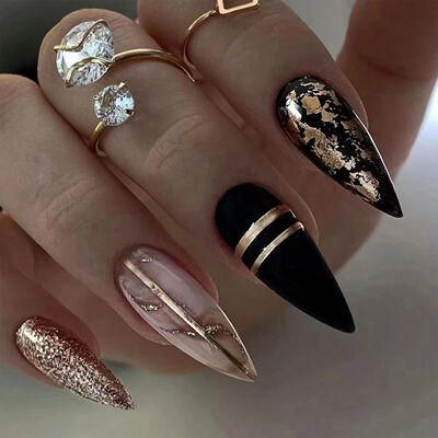 24 pieces of new French-style press-on nails (fashionable fa