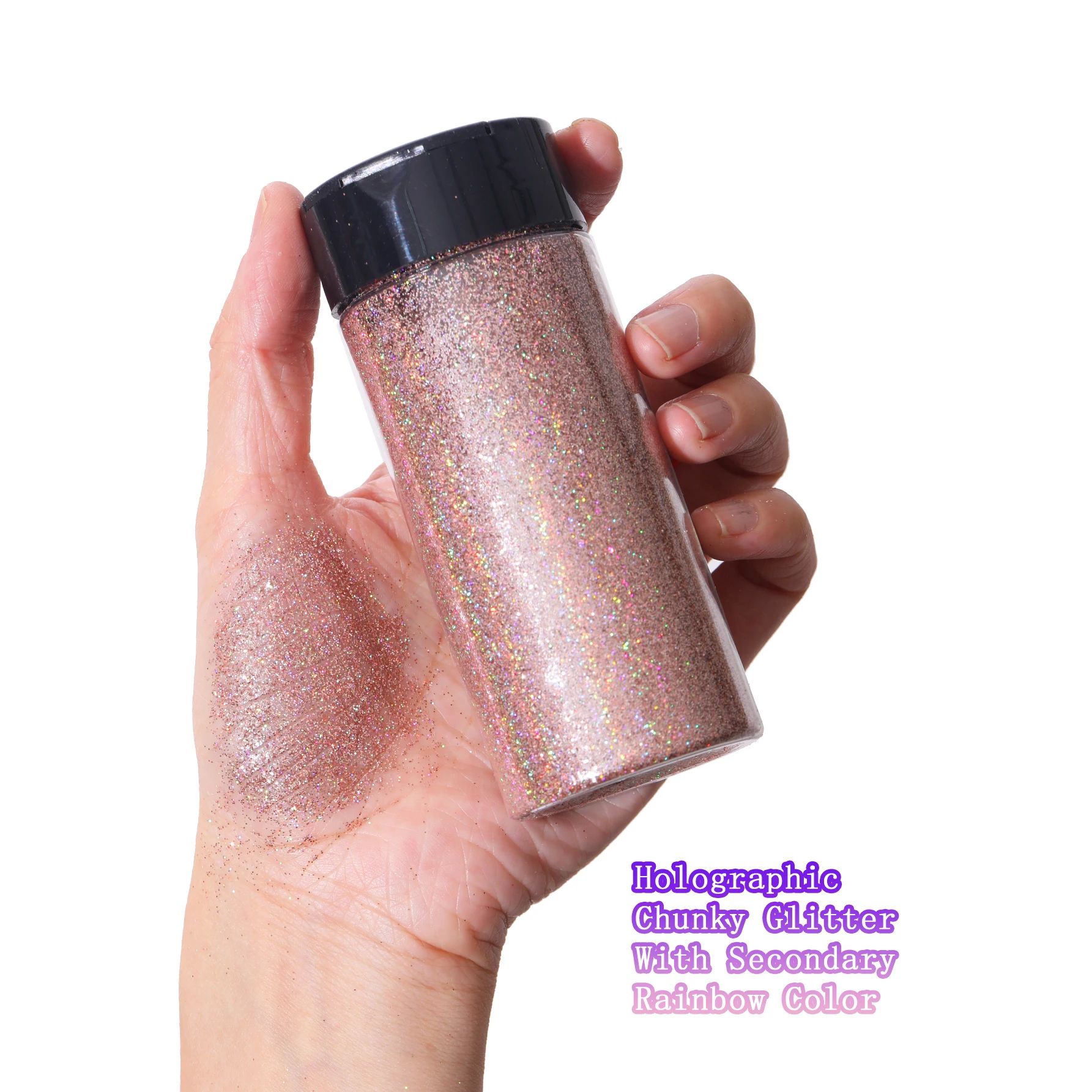 80G/2.8OZ Holographic Ultra Fine Glitter, 1/128" Resin Glitt