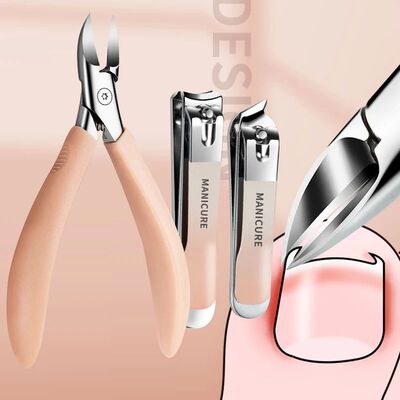 4Pcs Nail Clippers Set Ingrown Toenail Thick Cuticle Nippers