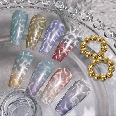 10pcs/20pcs Water Ripple Cat Eye Magnetic Gel Beads Multifun