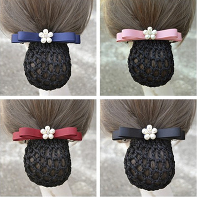 一字韩版职业发夹包邮珍珠花