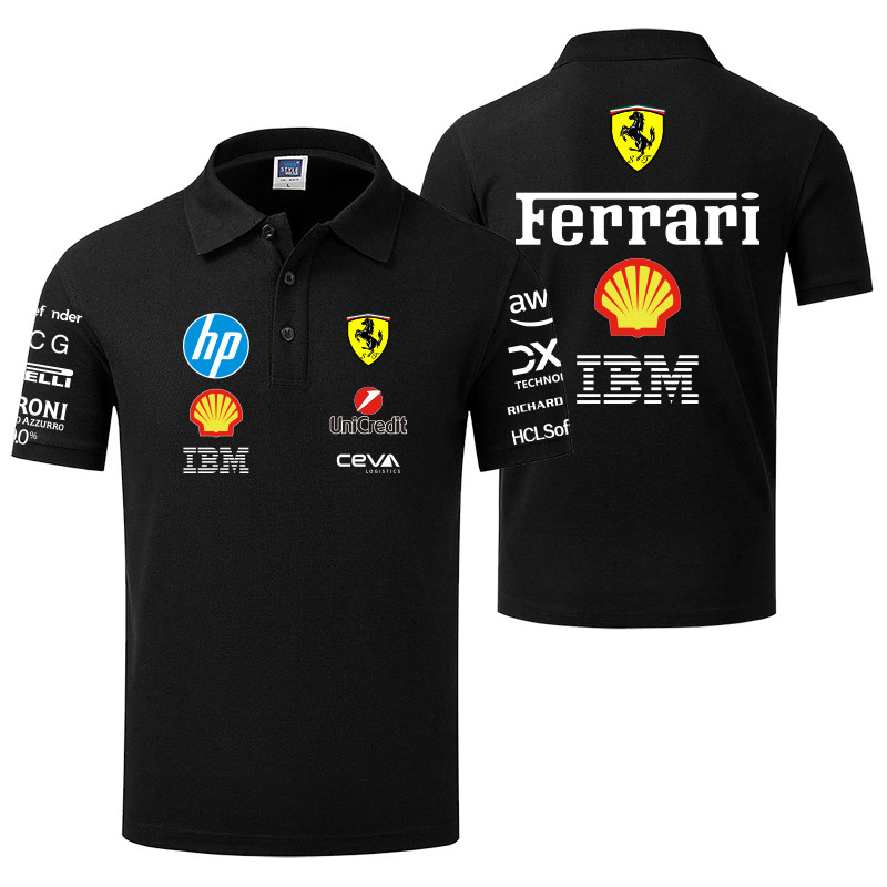 F1FFL机车车队服男POLO衫短袖赛车服定制印字夏季纯棉团队文化衫