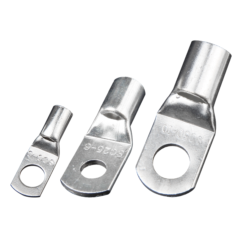 SC70-8/10/12mm窥口接线端子紫铜镀锡冷压短铜鼻子压线鼻接头线耳_虎窝淘