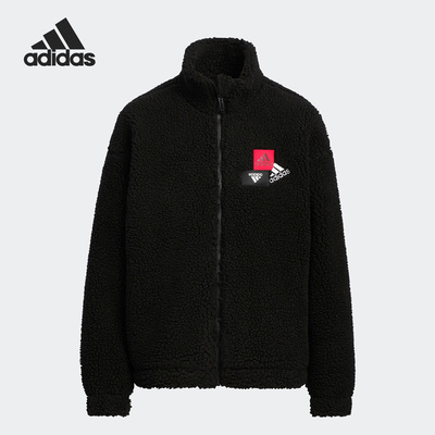 Adidas/阿迪达斯正品冬季新款大童摇粒绒宽松运动外套HM5179