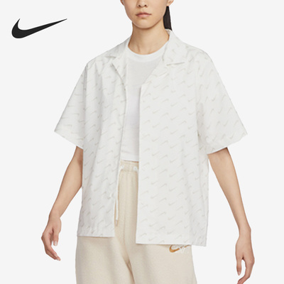 Nike/耐克正品梭织夏新款宽松女子运动轻便短袖T恤DV7931-133