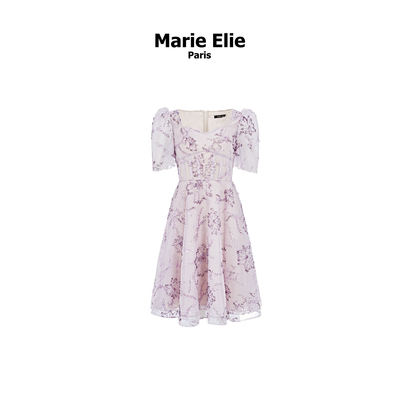 Marie Elie莹然胭紫连衣裙ETAD21M15570