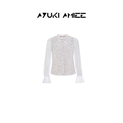 Ayuki Amiee【春月星辰】早春新款蕾丝上衣AT3402D01120