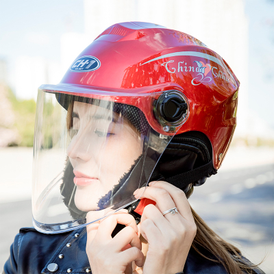 男女士四季通用防雾摩托车头盔