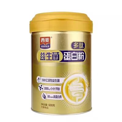 （26.1月产）西麦益生菌多肽蛋白粉乳清蛋白600g罐装高蛋白质营养