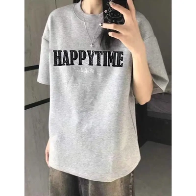 MIDASHAND25ss重磅280g蟒纹字母刺绣圆领短袖美式百搭宽松休闲T恤