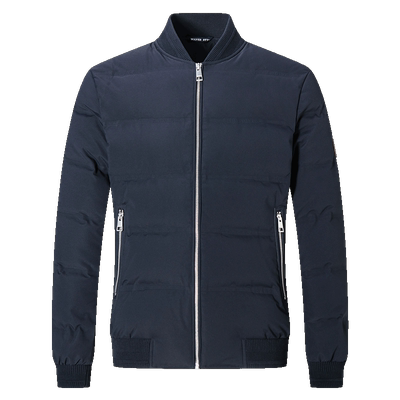 字母短款羽绒服七匹狼棒球领