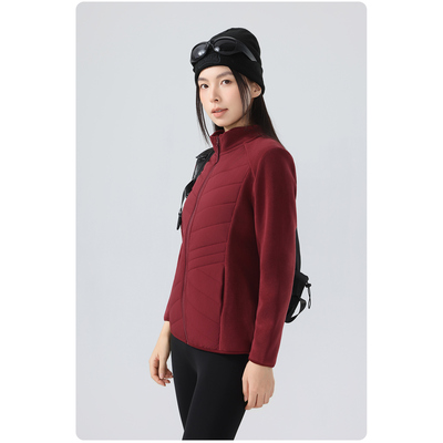 情侣款蜂巢美羊绒防风外套