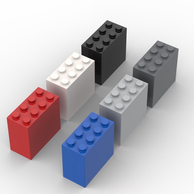 小颗粒积木MOC 30144 2x4x3基础高砖厚砖充当配重块拼装玩具零件