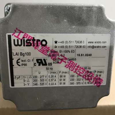 现货FLAI Bg100工业风扇15.51.0240德国Wistro